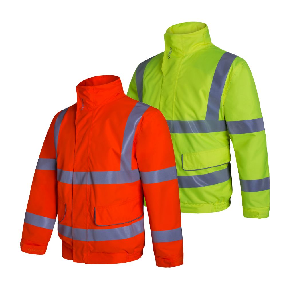 AQUA HI-VIS RIPSTOP BREATHABLE BOMBER JACKET | JLR Workwear & PPE